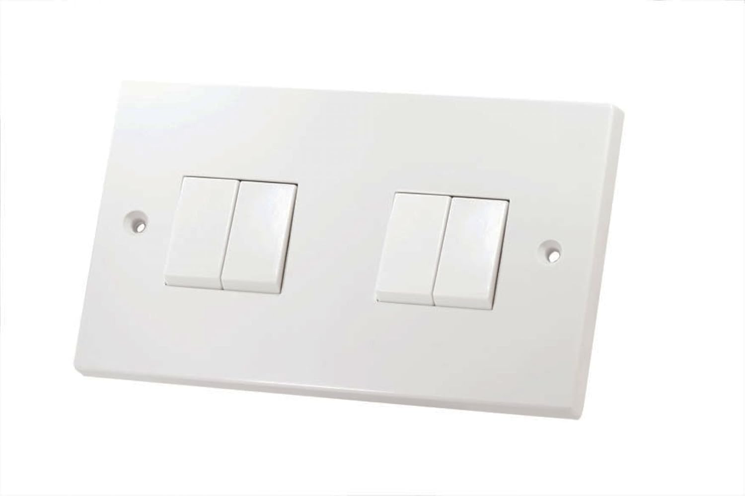 4 GANG 2 WAY LIGHT SWITCH WHITE PLASTIC LG204 : Amazon.co.uk: DIY & Tools