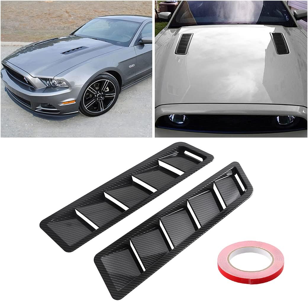 Amazon.com: zipelo 2PCS Car Hood Vent Scoop Kit, Universal ABS Air Flow ...
