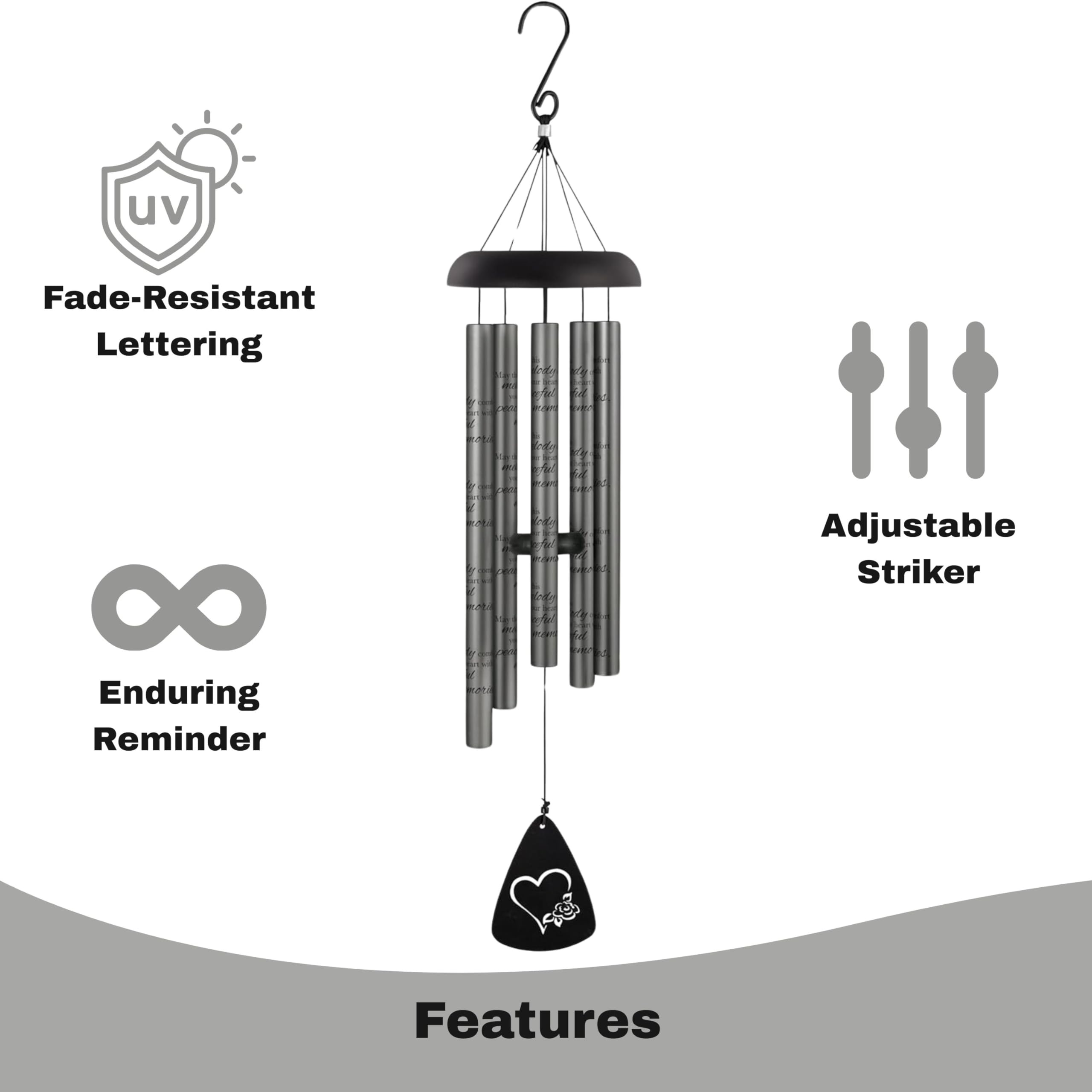 Snapklik.com : Carson 30" Peaceful Memories Memorial Wind Chime