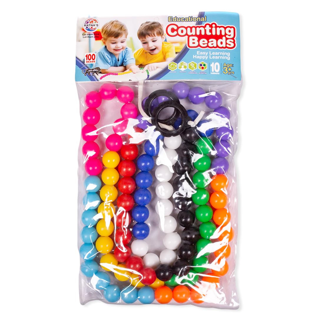 Buy Ratna's Educational Counting Beads 100 Beads for Kids to Improve ...