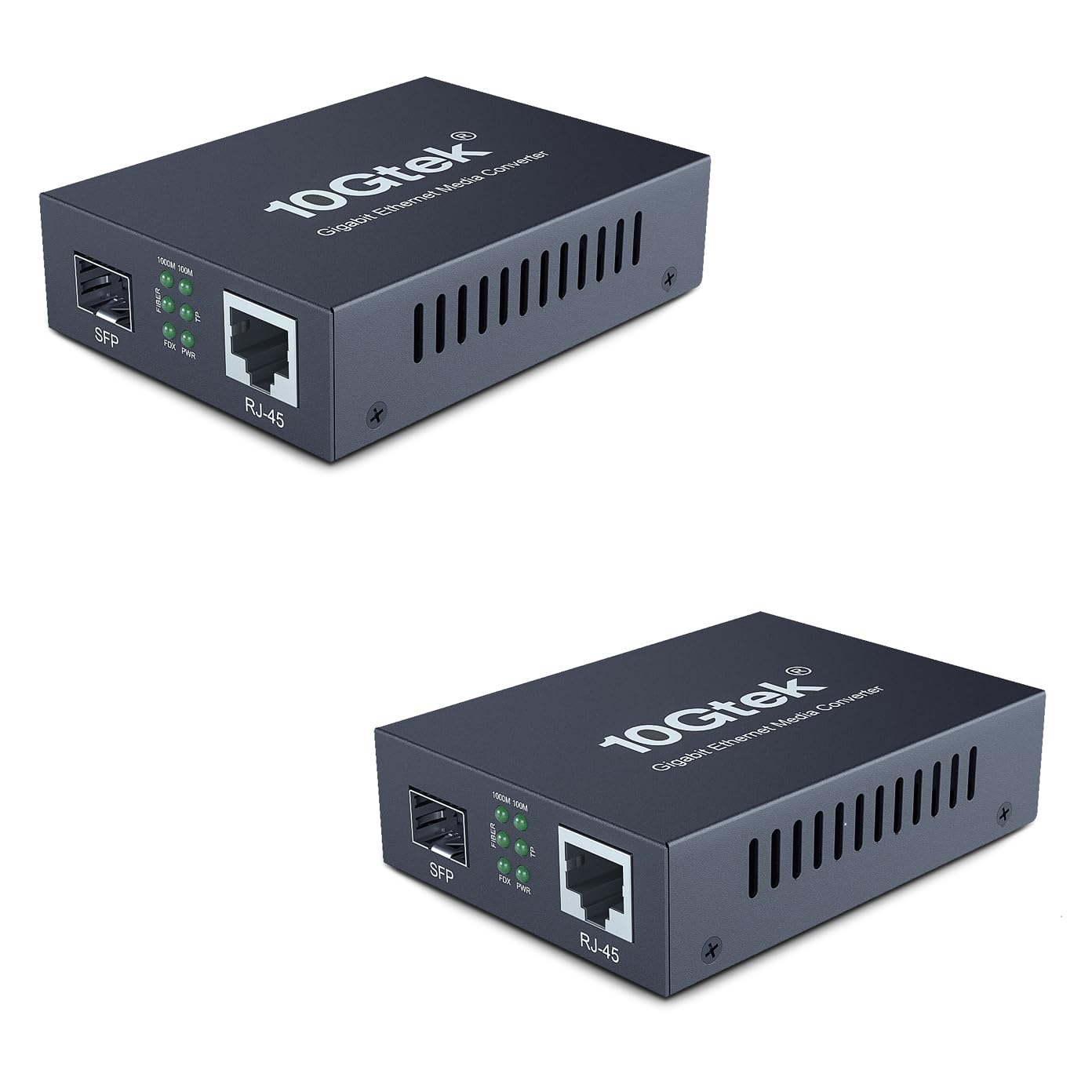 Snapklik.com : 2 Pack Gigabit SFP To RJ45 Fiber Media Converter, Fiber ...