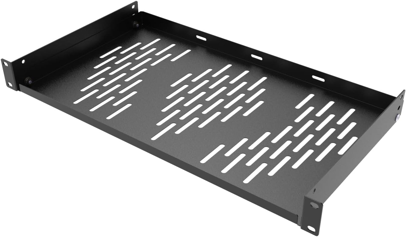 Amazon.com: Home Rack Shelf - Universal Cantilever Vented 1U Rack Tray ...