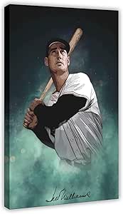 Amazon.com: Baseball Player Ted Williams Superstar Signed Poster Canvas ...