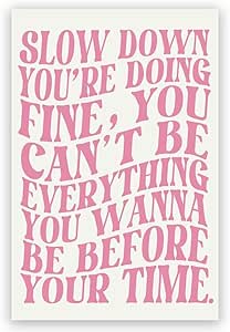 Amazon.com: Pink Wall Art Trendy Decor Pop Music Vienna Lyrics Poster ...