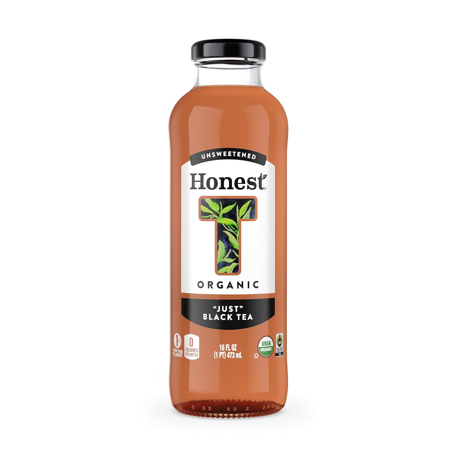 Amazon.com : Honest Tea, Iced Tea, Just Black, Organic, 16 oz ...