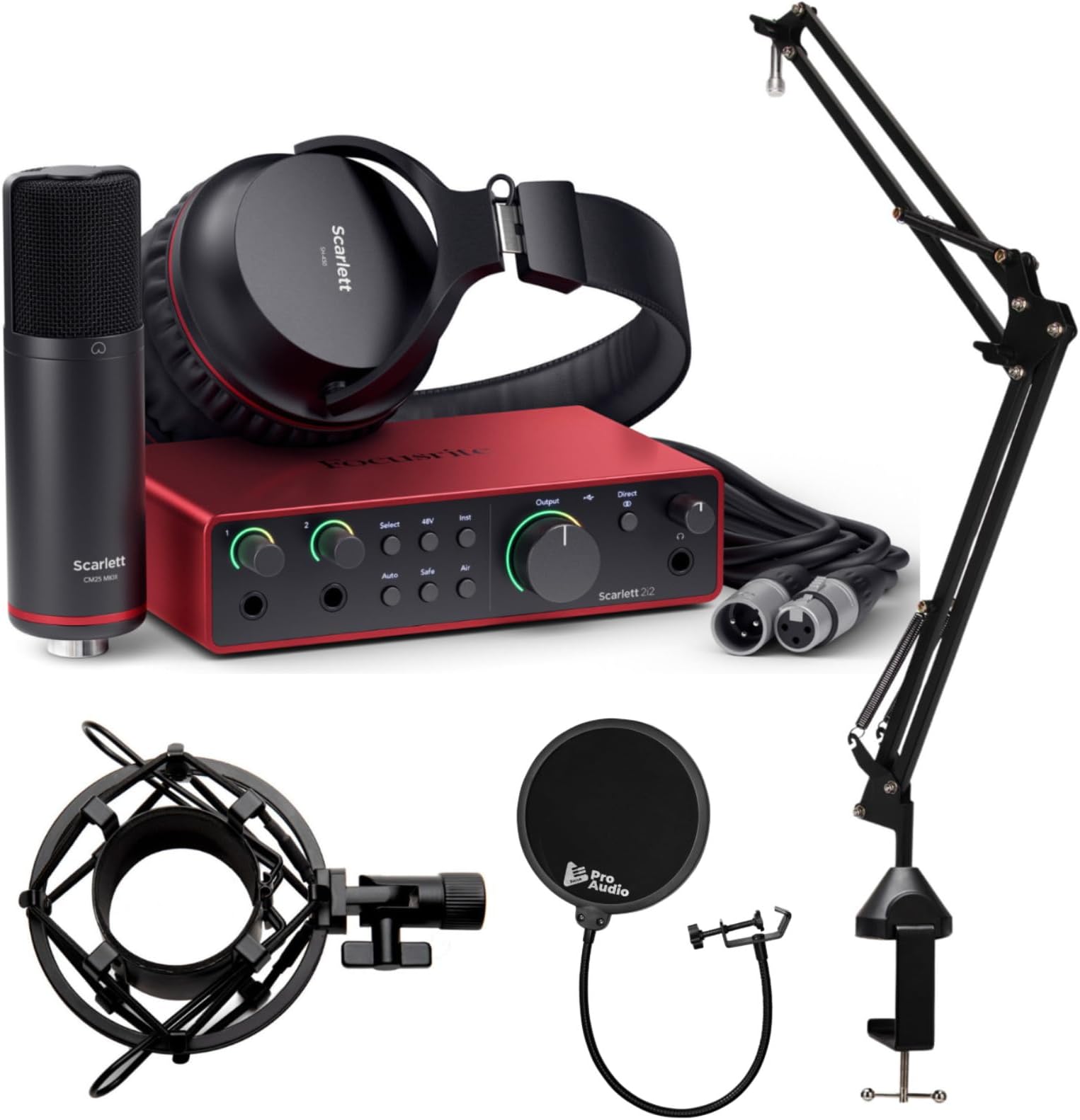 Amazon.com: Focusrite Scarlett 2i2 Studio 4th Gen USB Audio Interface ...