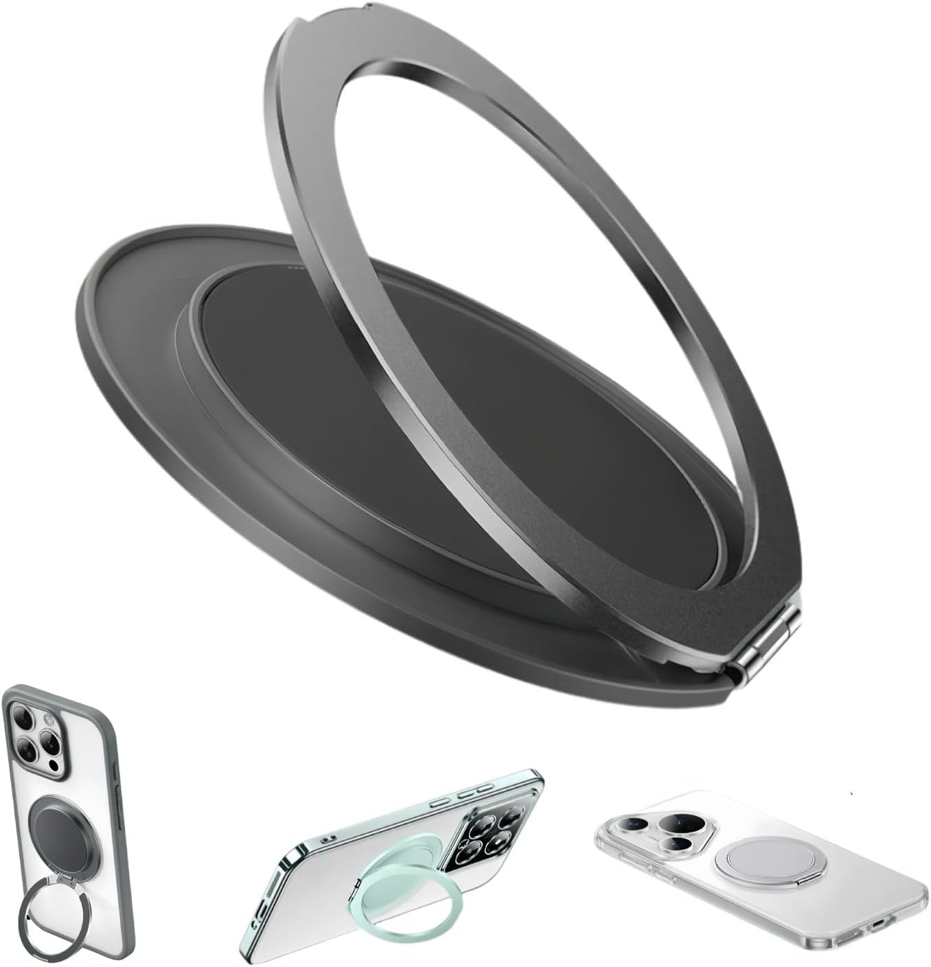 Amazon.com: KEESOO 360° Rotating Phone Ring Stand with Built-in Damping ...