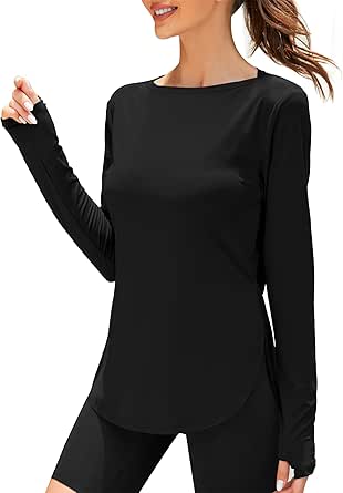 Amazon.com: ZHENWEI Women's Long Sleeve Sun Shirt UV Protection Workout Tops Lightweight UPF 50 ...