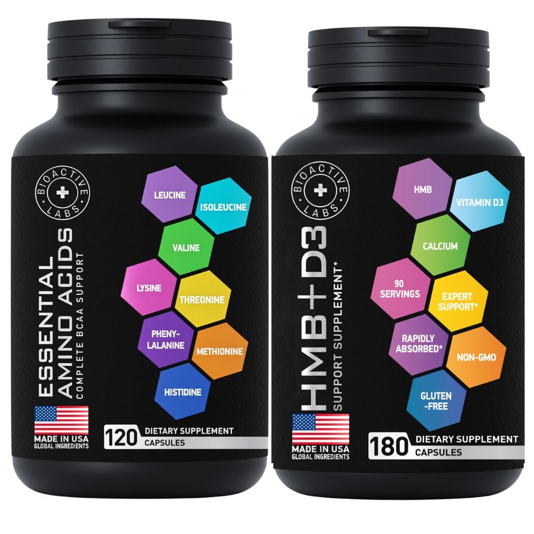 Amazon.com: BIOACTIVE LABS Essential Amino Acids Complex and HMB and ...