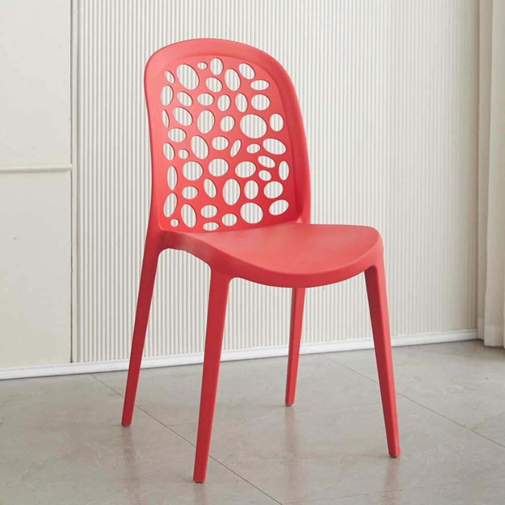 Amazon.com - Stackable Dining Chairs Set of 4, Modern Simple Plastic ...