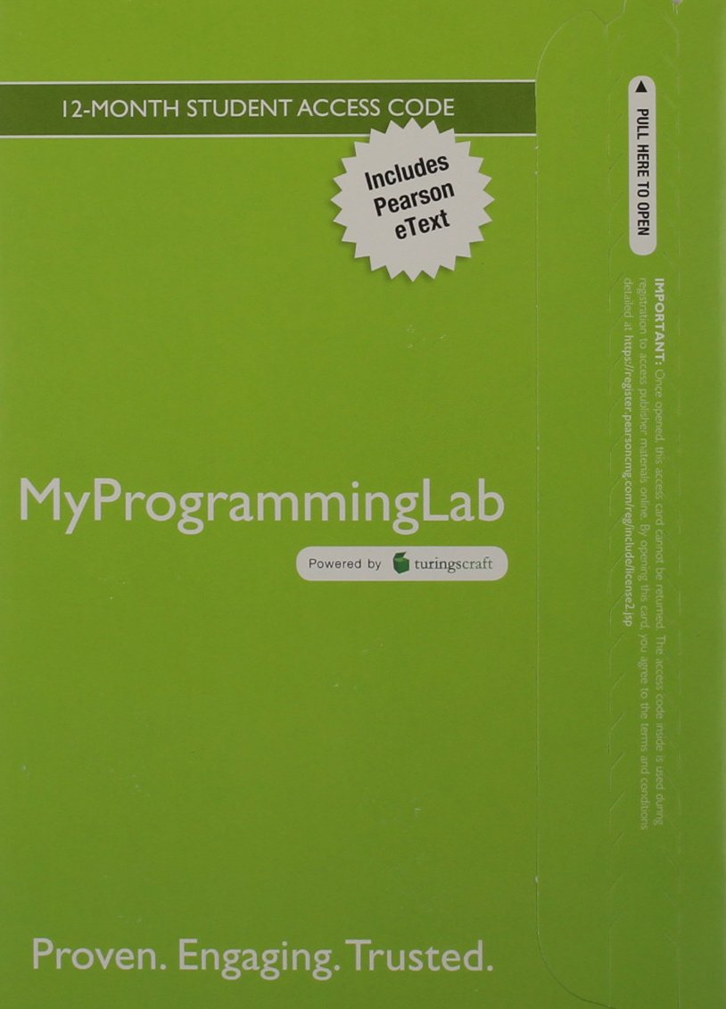 Myprogramminglab With Pearson Etext Access Card For Practice Of Computing Using Python 2nd