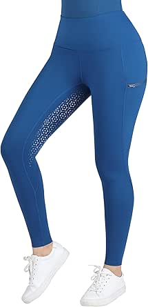 Harrison Howard Pantalones de montar de silicona con asiento completo con bordado en bolsillos ...