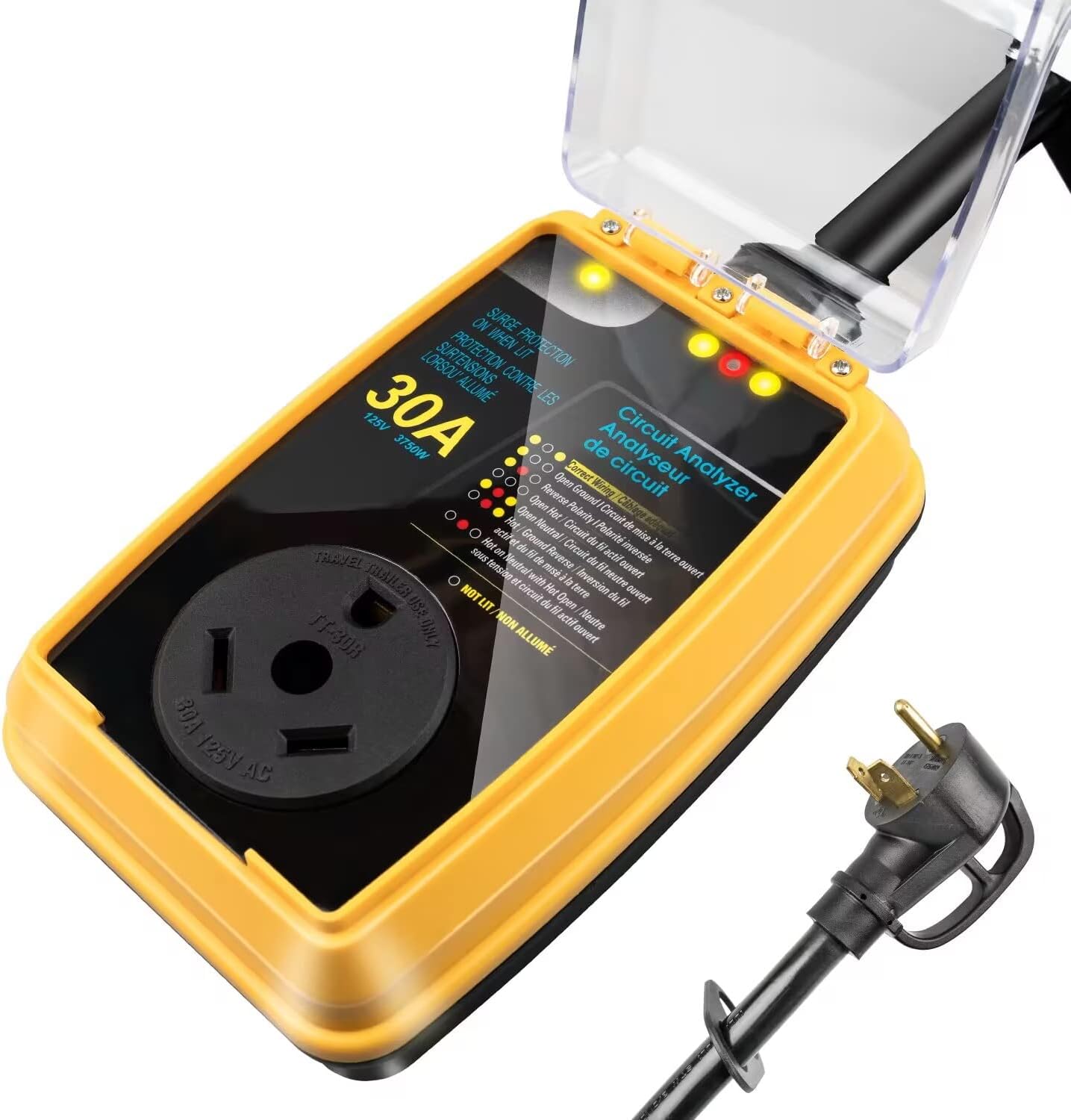 Amazon.com: Siasky RV Surge Protector 30 Amp, Power Surge Protector ...