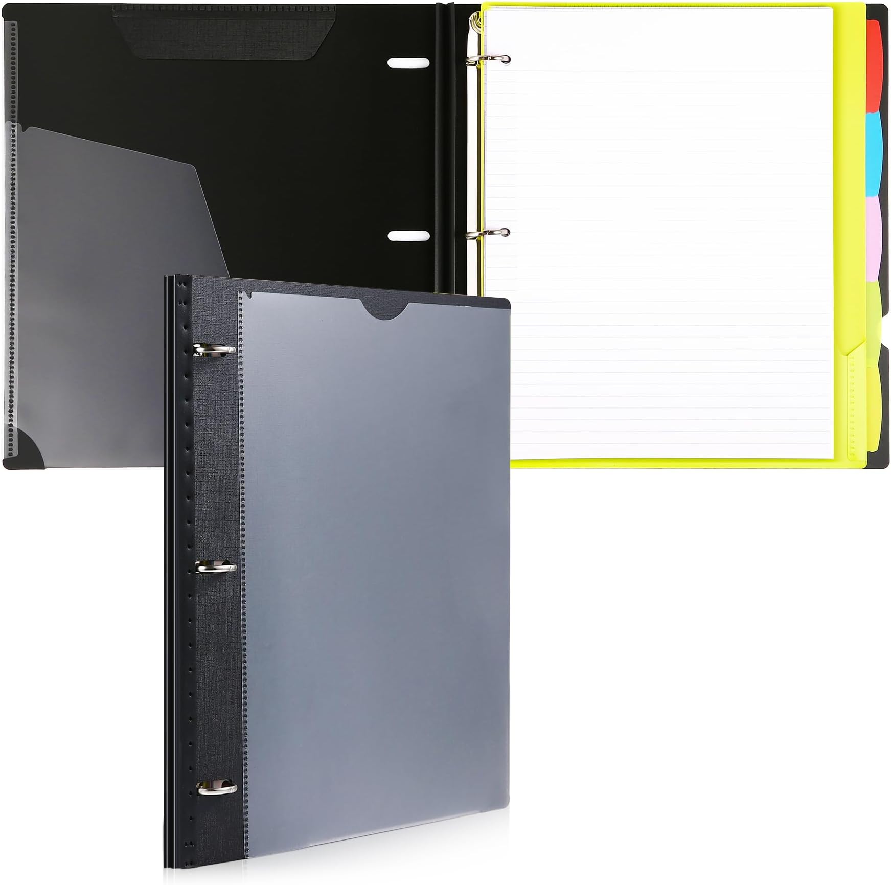 Amazon.com : MAKHISTORY All-in-one Telescoping Binder Notebook-Black ...