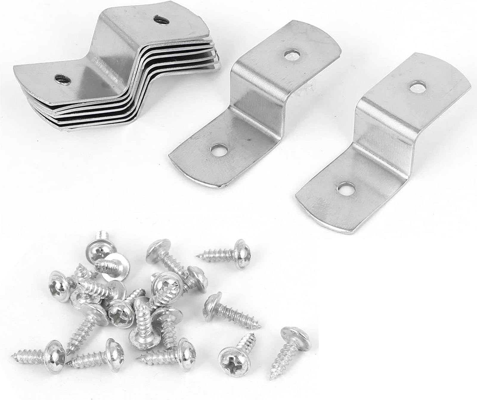 TOP-VIGOR 10 Set Metal Z Shape Photo Picture Brackets Frame Braces with ...