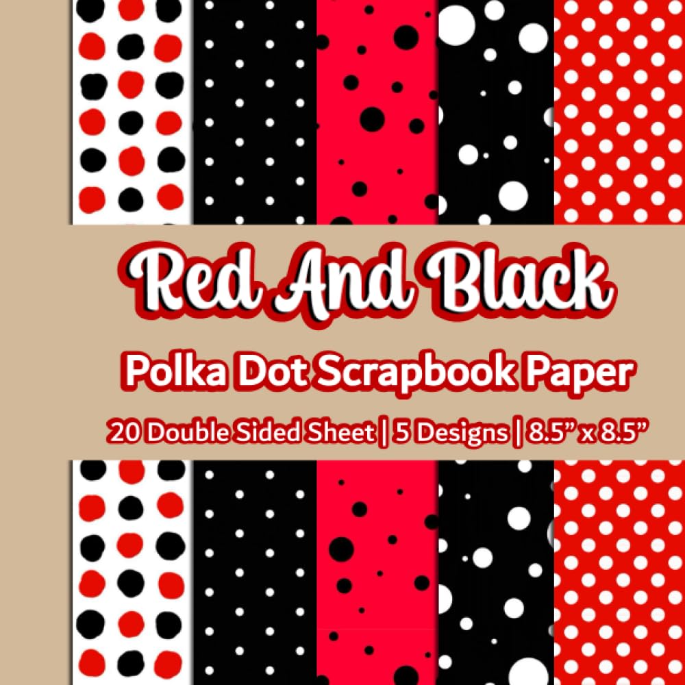 Red And Black Polka Dot Scrapbook Paper: Ladybug Scrapbook Paper | 10 ...