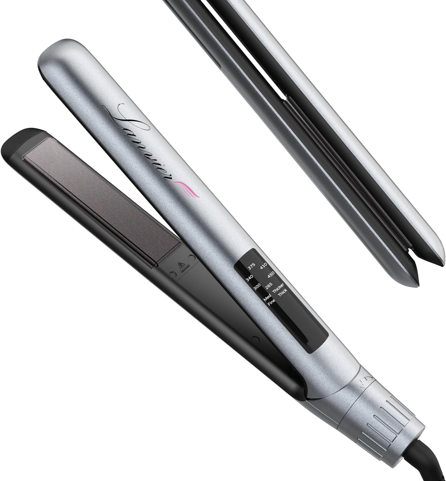 Amazon.com : LANVIER Hair Straightener Flat Iron, 2 in 1 Hair Straightener and Curler, Nano ...