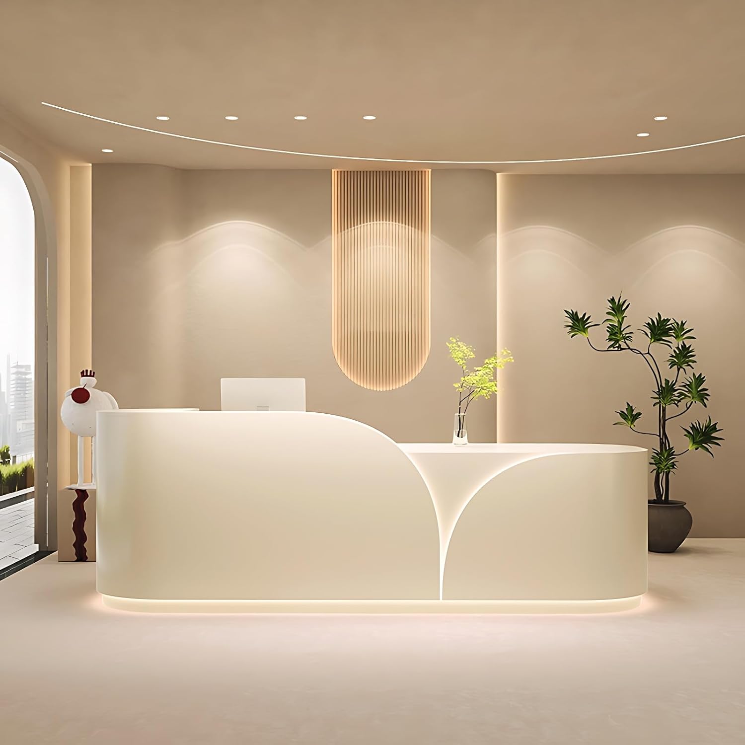 Amazon.com: Reception Desk - Modern Front Desk Reception Counter, Pre ...