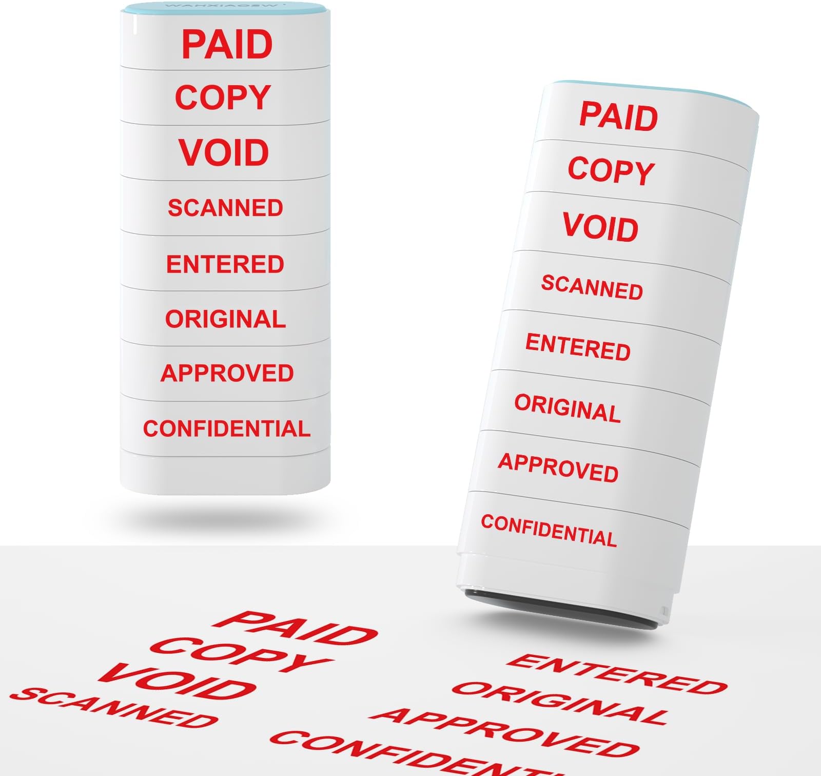 Amazon.com : 8-in-1 Office Stamps - Self-Inking Office Stamp Set for ...