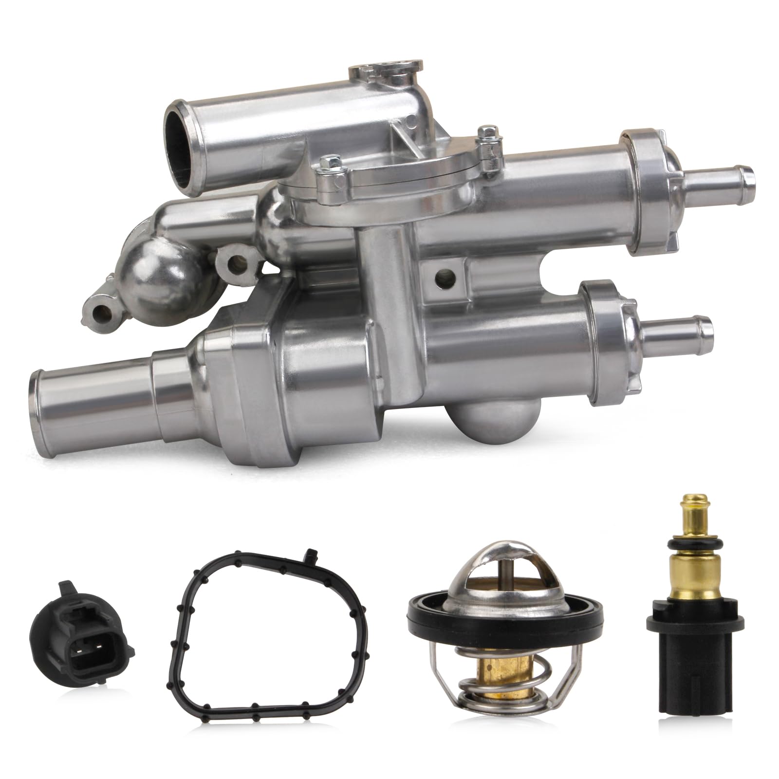 Amazon.com: MILIPARTS Upgrad Aluminum Thermostat Housing Assembly ...
