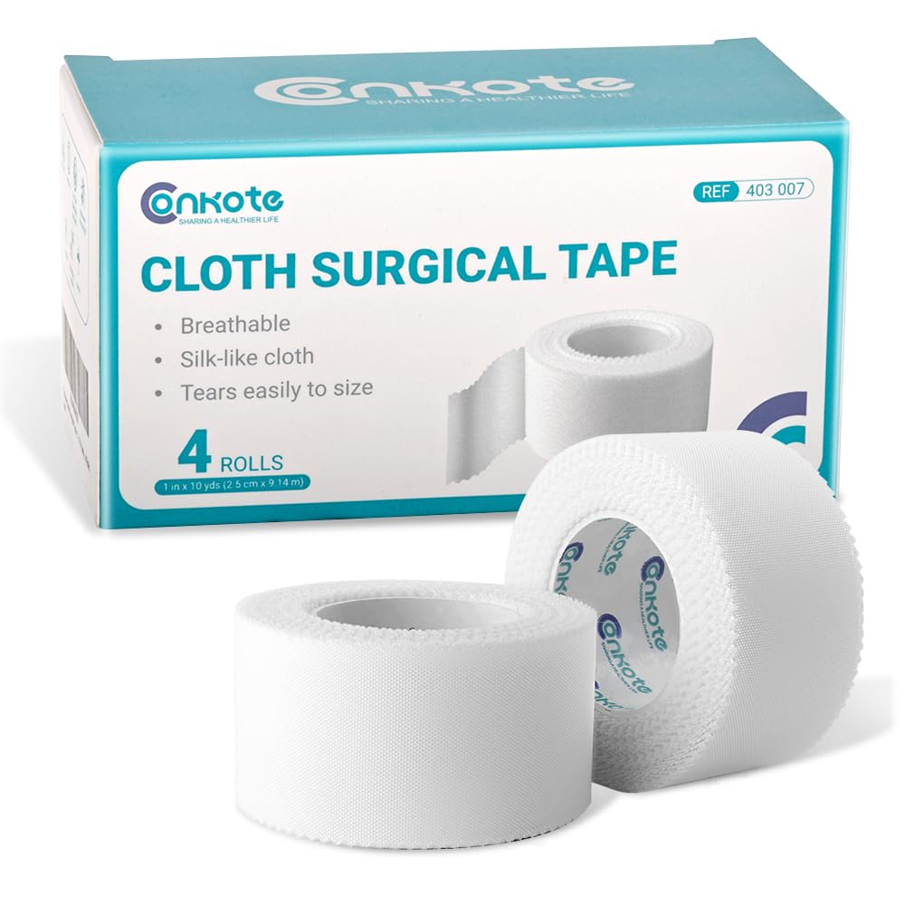 Amazon.com: Conkote Cloth Surgical Tape 1" x 10 Yards, Hypoallergenic ...