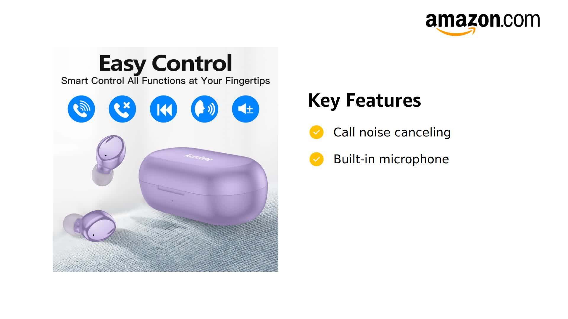 Watch Kurdene S8 Bluetooth Wireless Earbuds on Amazon Live