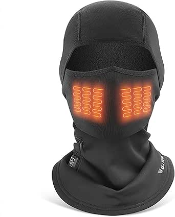 Heated Balaclava Winter，Heated ski Mask Suitable for Men and Women ...