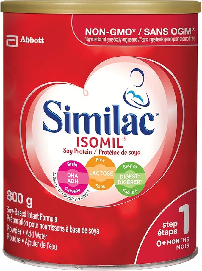 Similac Isomil avec DHA Formule pour bébé sans OGM en poudre, sans ...