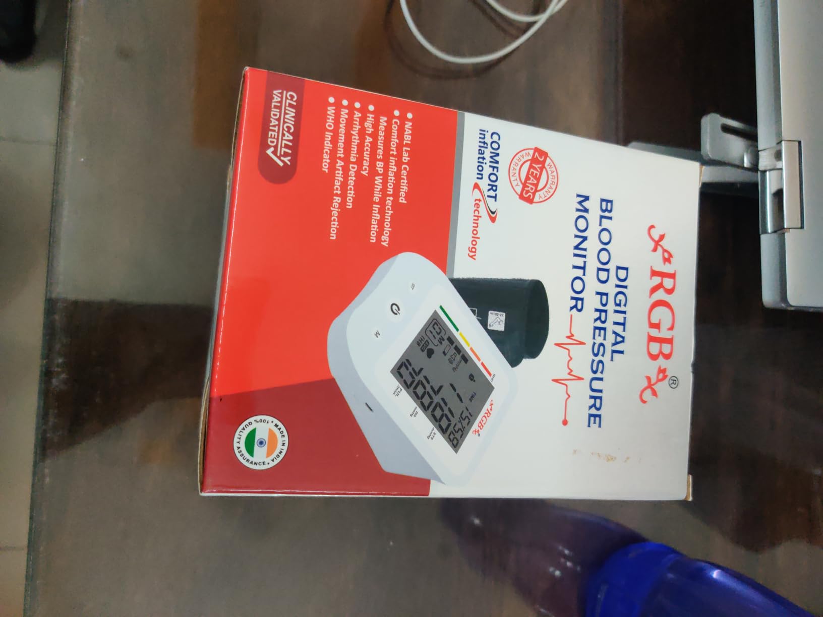 RGB Digital Blood Pressure Monitor Machine with C type USB Port BP ...
