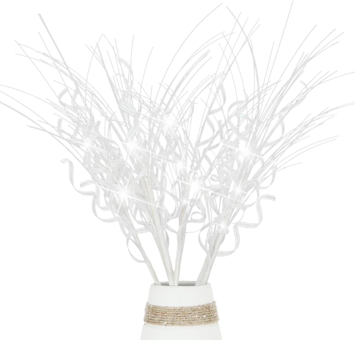 Decorative Coloured Birch Twigs and branches - White with Silver - 90cm ...