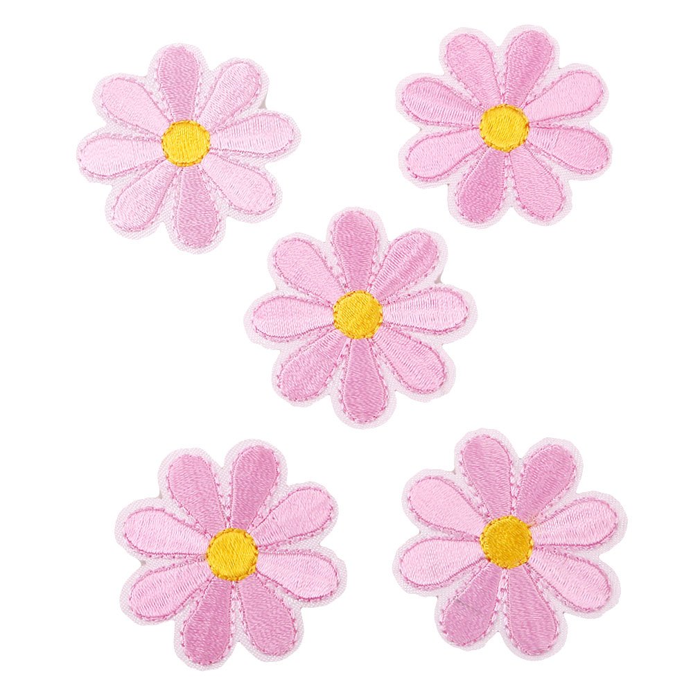 Amazon.com: Meolin 5 Pieces Flowers Patches Embroidery Applique Patches ...