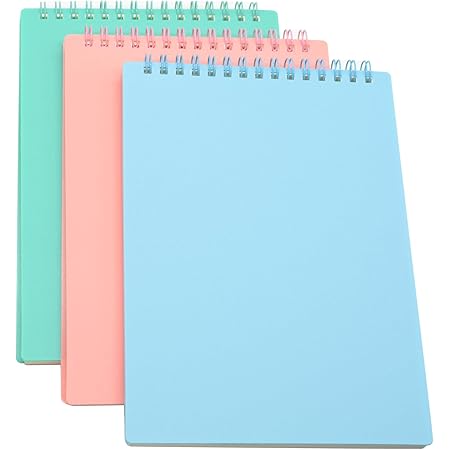 Amazon.com : Yansanido Top Bound Spiral Notebook, 4 Pcs 4 Color A6 Size ...