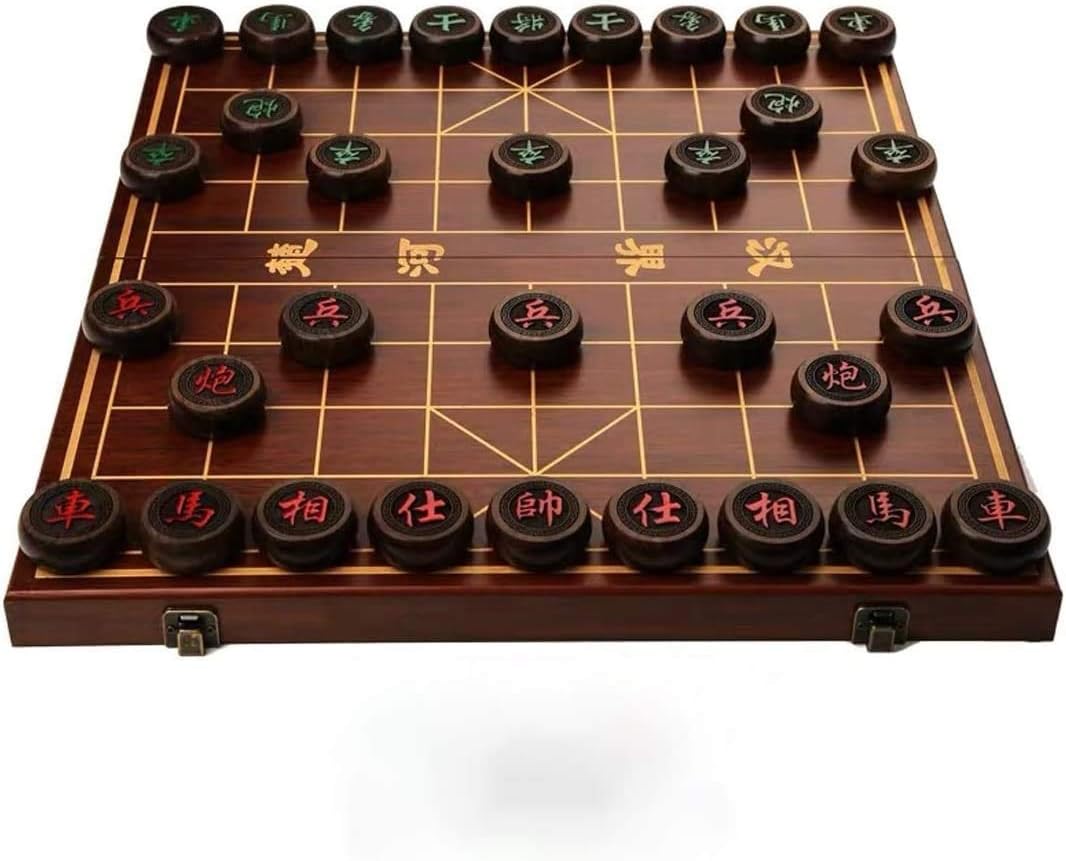 Amazon.com: Wooden 2 in 1Chess Educational Board Games Chinese Chess ...