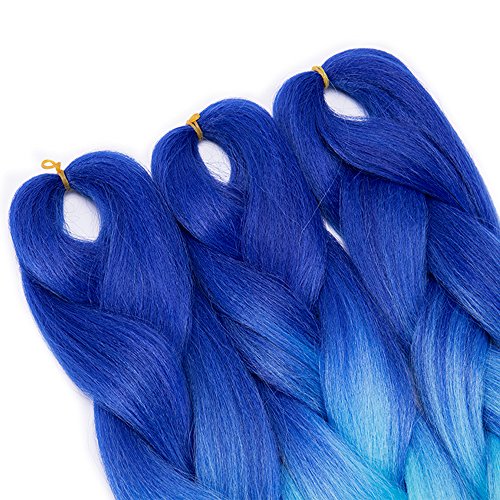 TESS African Braid Extension 3 Pack 24inch 60cm Crochet Hair Braids ...