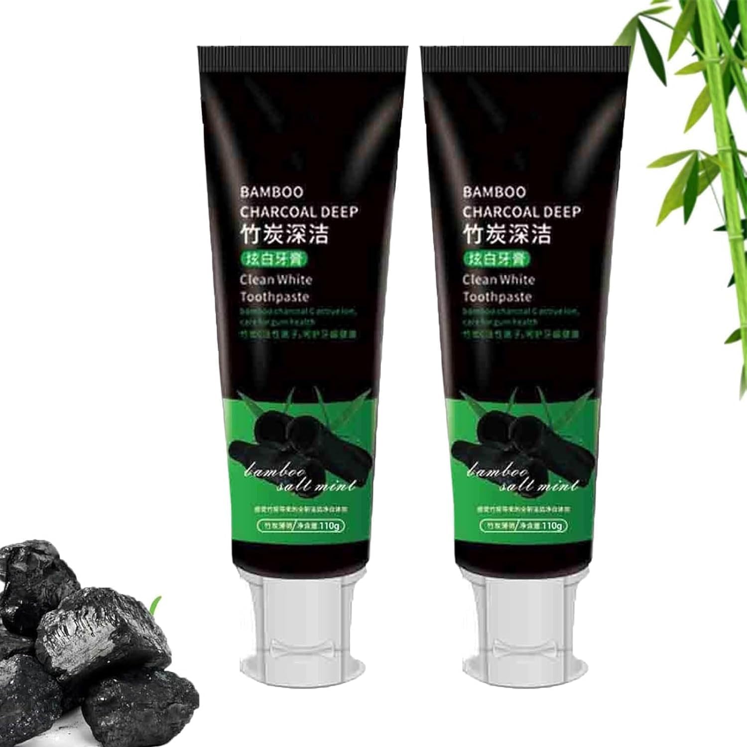 Amazon.com: 2PCs Bamboo Charcoal Toothpaste,Bamboo Charcoal Deep ...