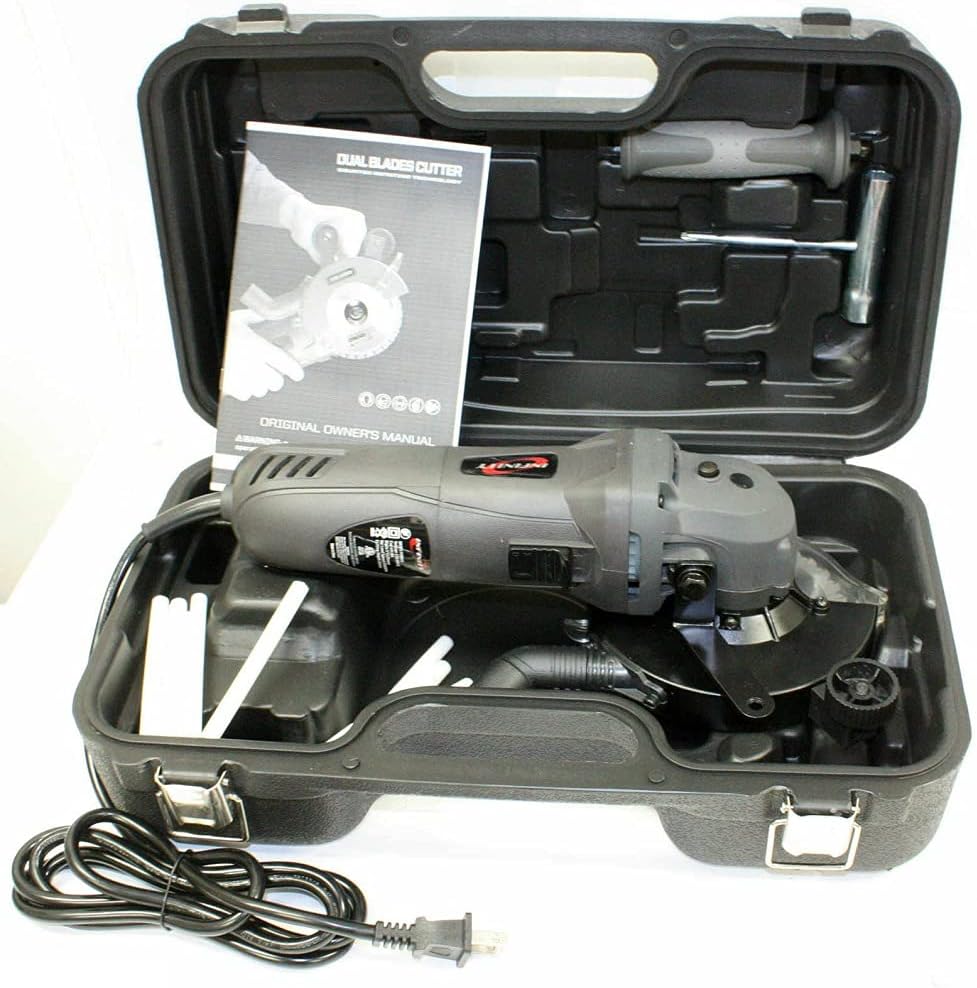 Electric Hand Held 5" Dual Blades Circular Saw Cutter Cut Saw 8A 960W ...