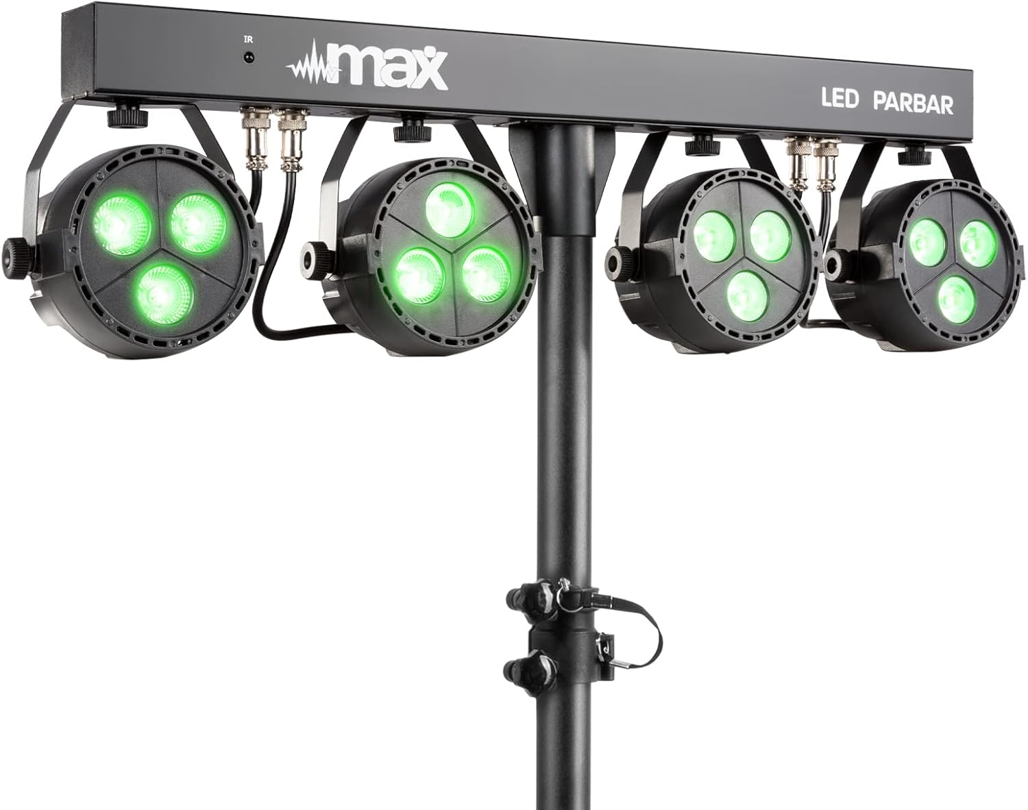 MAX LED Partybar4 - Lichtanlage, Partybar, Disco Lichtorgel mit Stativ ...