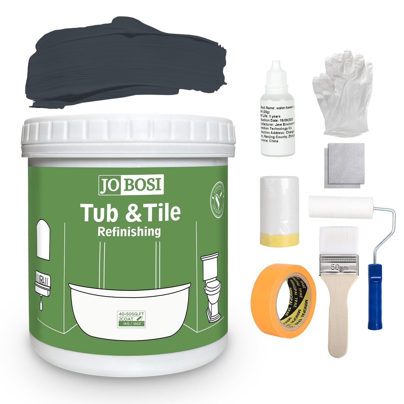 Amazon.com: Waterbased tile paint and tile refinishing kit 50-55sq.ft ...
