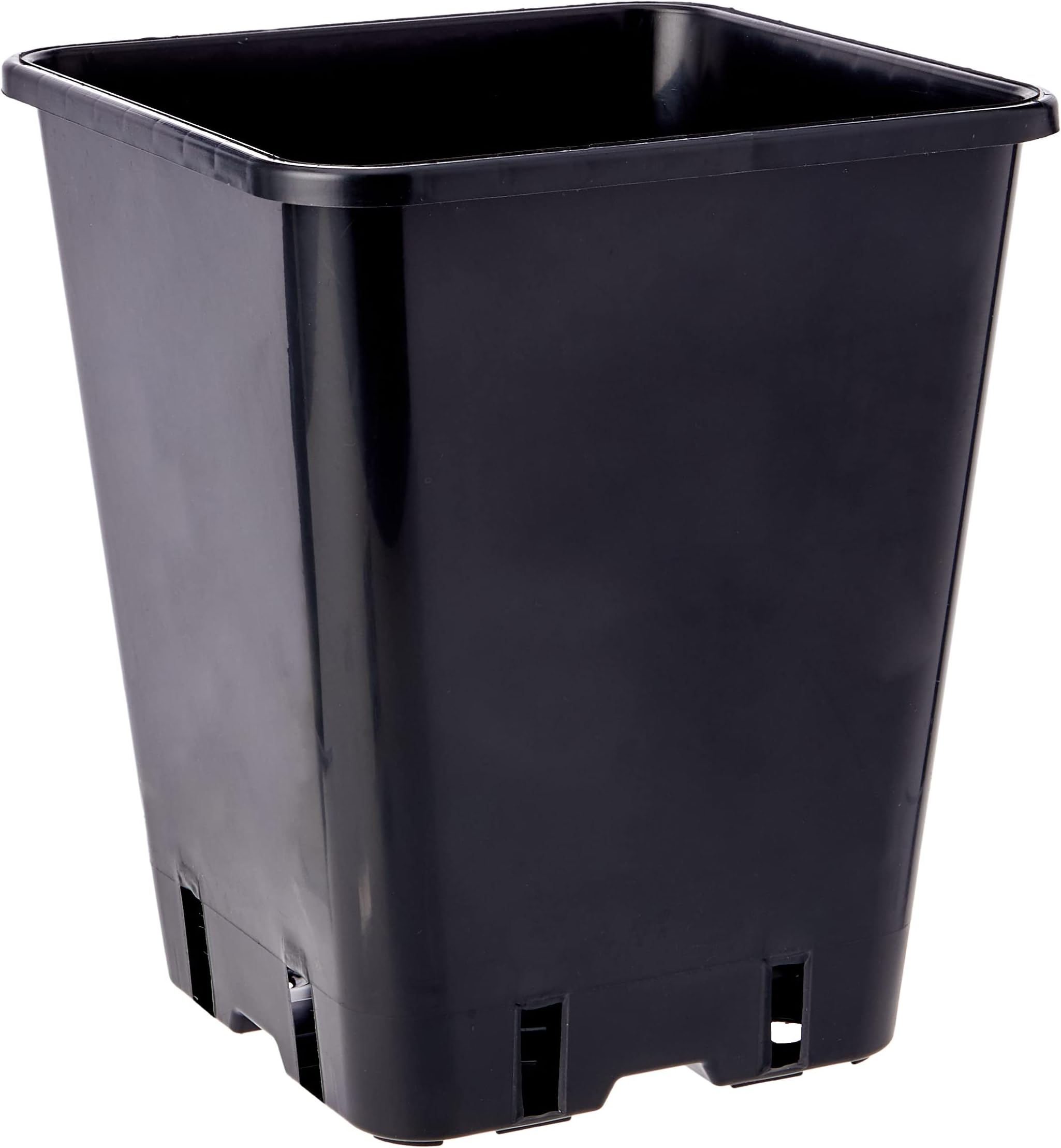 PLANT IT 15 cm 3 Litre Square Plastic Pot - Black : Amazon.co.uk: Garden
