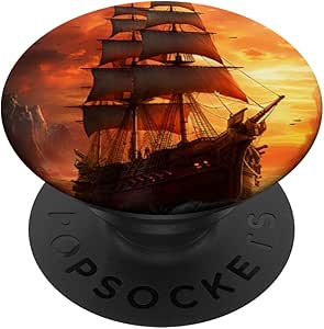 Amazon.com: Pirate Ship Nautical Boat Captain Freebooter Sailing Sunset ...