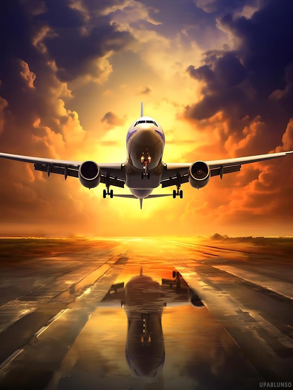Amazon.com: UPABLUNSO 5D Airplane Diamond Painting Kits, Plane Took Off ...