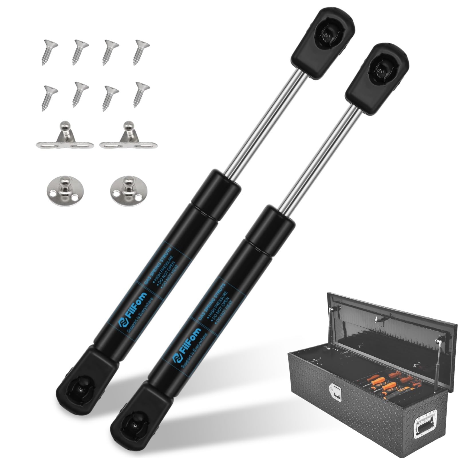 Amazon.com: FILFom 10 Inch Gas Struts for Truck Tool Box 18Lb/80N, Gas ...