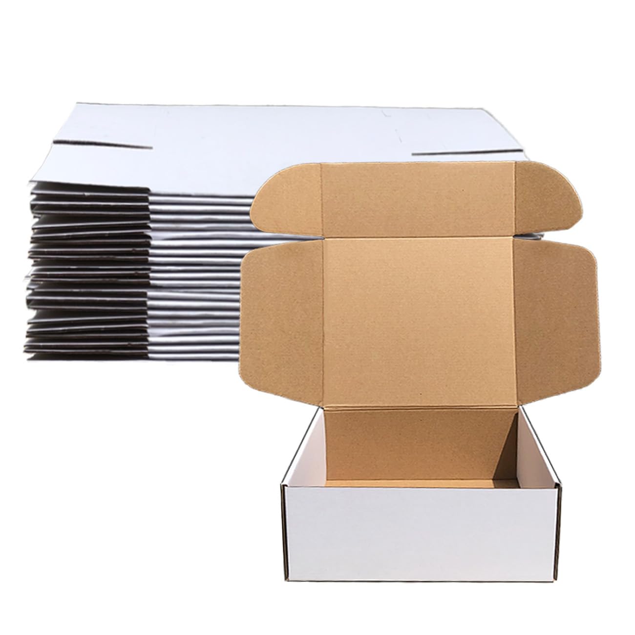 Amazon.com: Shipping Boxes 9x9x4 inch Pack of 20，Livejun White ...