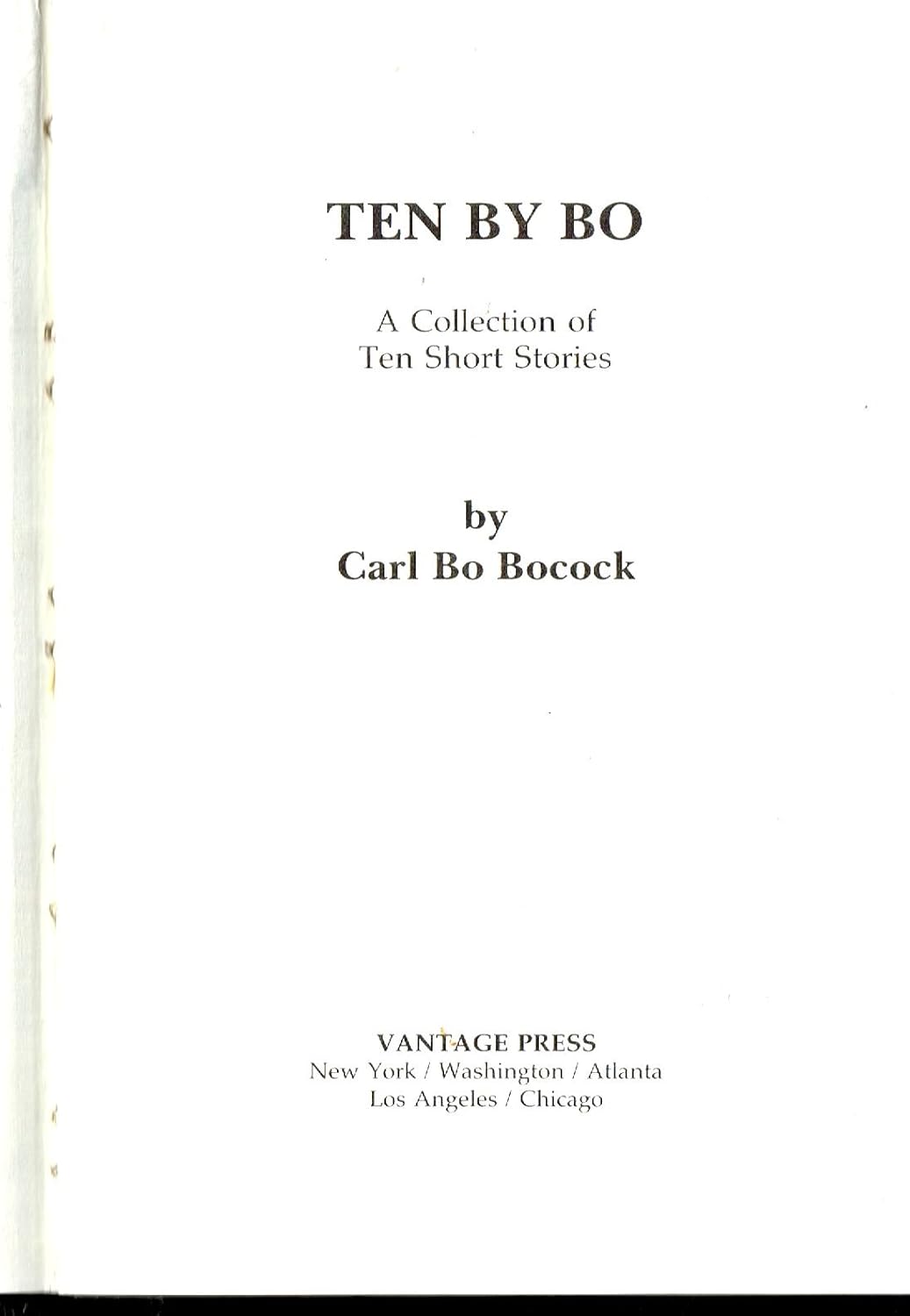 Ten By Bo: Carl Bo Bocock: Amazon.com: Books