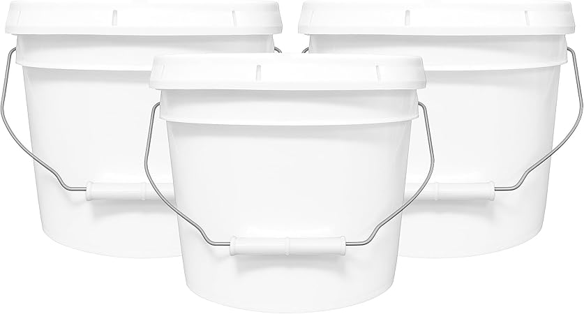 Amazon.com: MKS Plastics 2-Gallon Bucket with Airtight Lid – Made in ...