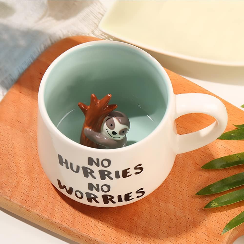 Puckator Just Hanging Around Sloth Ceramic Shaped Tea Coffee Mug ...