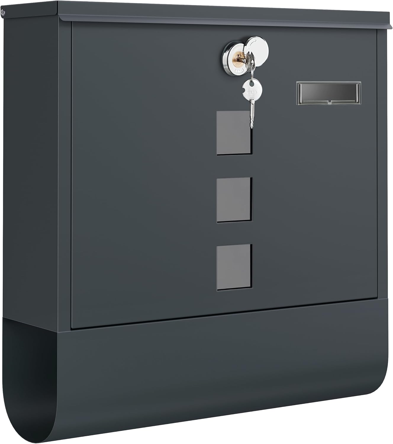 SONGMICS GMB120G01 Wall-Mounted Post Box with Lock with Rotating Lid ...