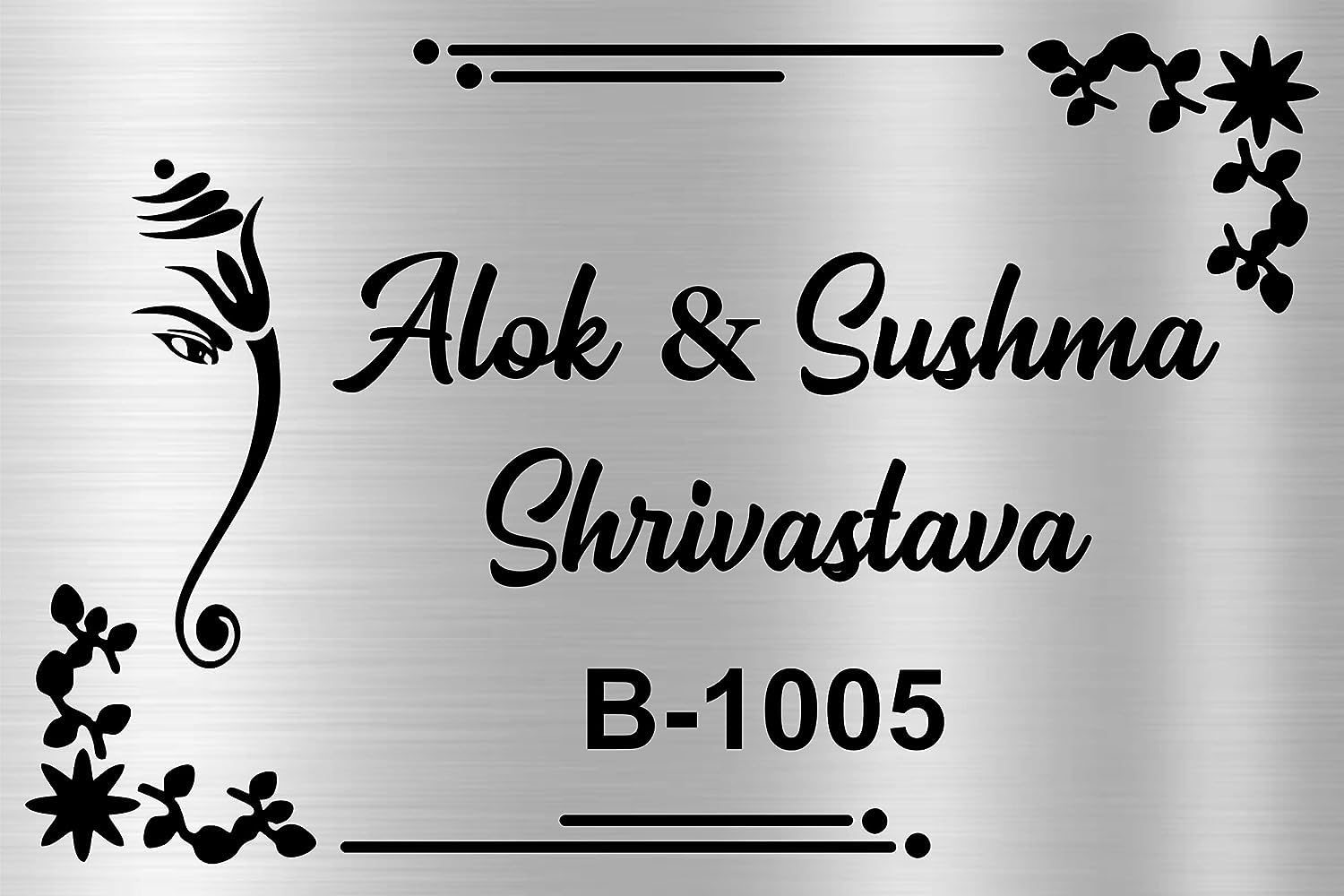 Shree Balaji Art and Advertiser Personalised Metal Name Plates ...