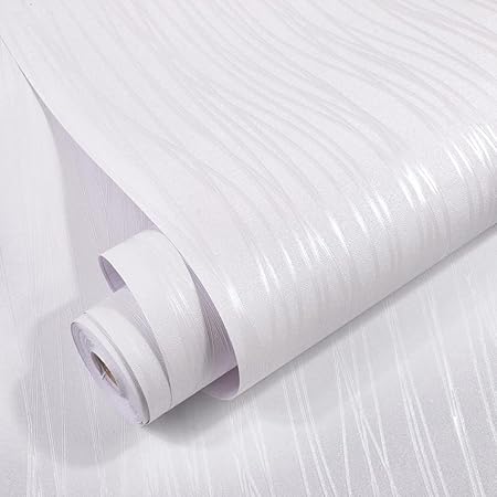 myforHD White Stripe Self Adhesive Wallpaper Thickened Strong Covering ...