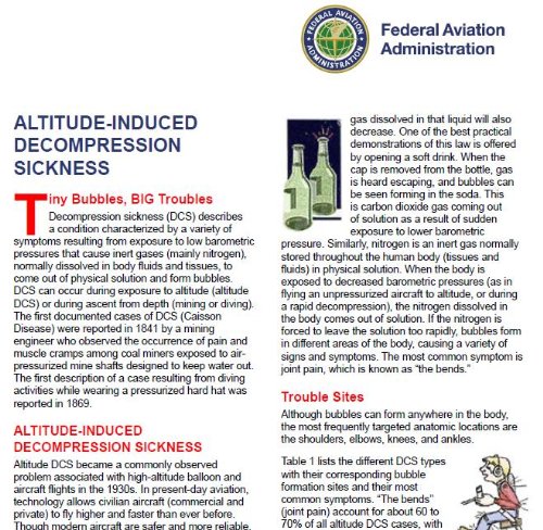 ALTITUDE-INDUCED DECOMPRESSION SICKNESS ON KINDLE Federal Aviation ...